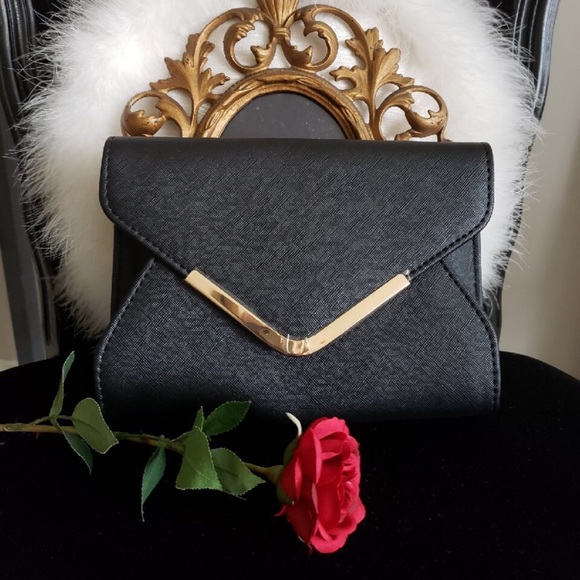 Pandora | Bags | Pandora Black Crossbody Bag With Gold Logo | Poshmark